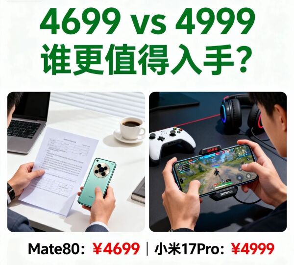 4699的mate80和4999的小米17pro，你选哪个？