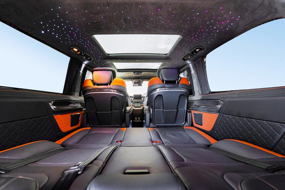 Mercedes-Benz V260L Brabus Panoramic sunroof with starry sky ceiling ...