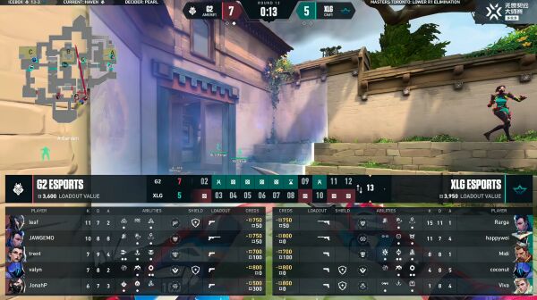 VCT：Rarga破阵五杀终难改败局，XLG不敌G2告别多伦多