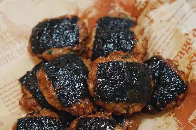 Teriyaki seaweed patties, rich sauce and super delicious~ - food ...